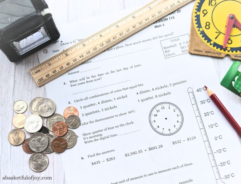 Saxon Math Review by a Homeschool Teacher - A Basketful of Joy
