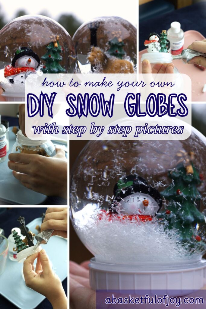 Easy DIY Snow Globes - A Christmas Craft - A Basketful of Joy
