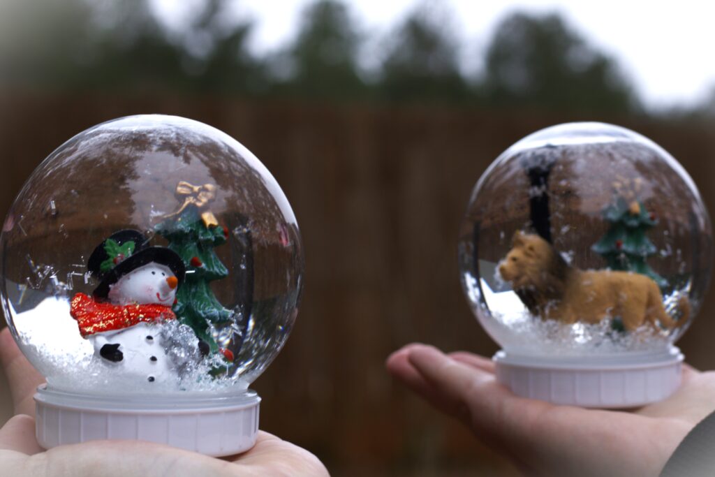 Easy DIY Snow Globes - A Christmas Craft - A Basketful of Joy