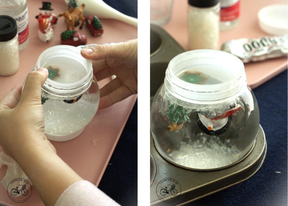 Easy DIY Snow Globes - A Christmas Craft - A Basketful of Joy