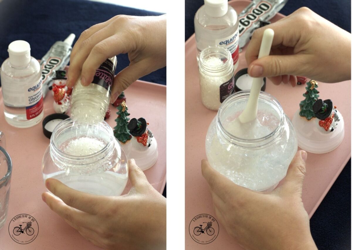 Easy DIY Snow Globes - A Christmas Craft - A Basketful of Joy